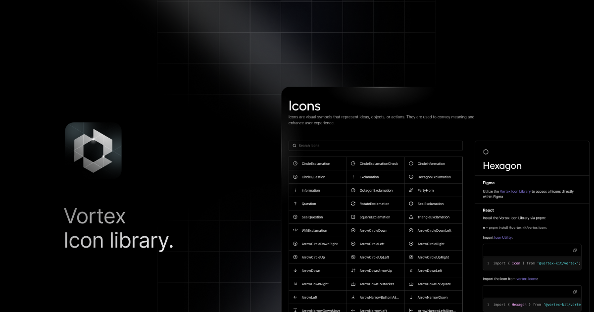 Icon Library — Vortex Design System
