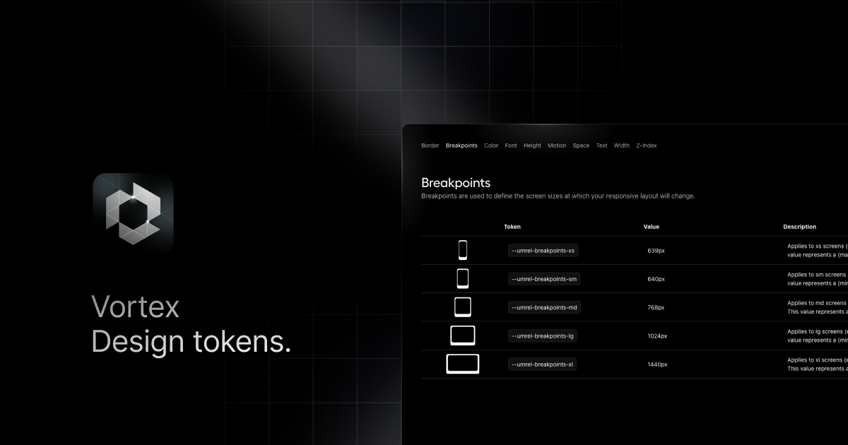 Border Tokens — Vortex Design System